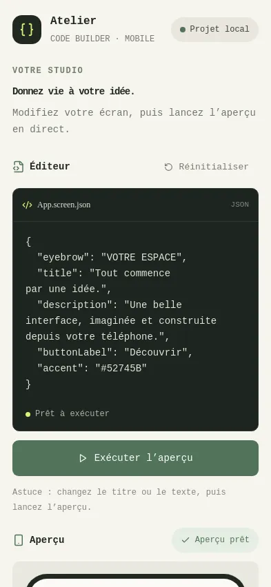 Code Builder Mobile