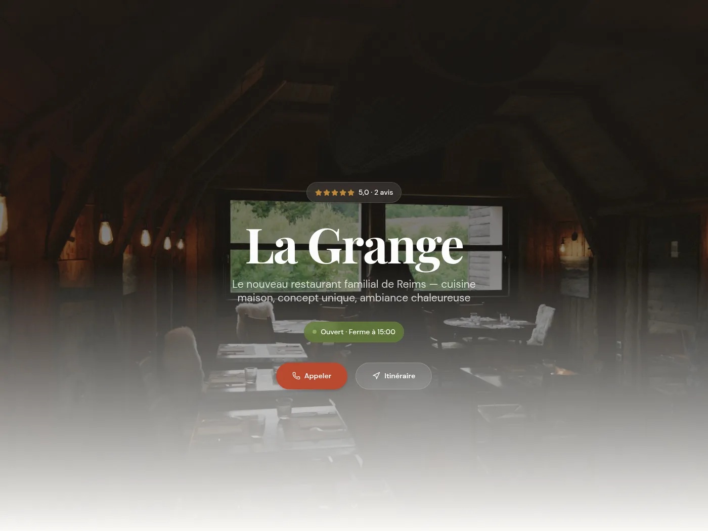 La Grange Reims Website