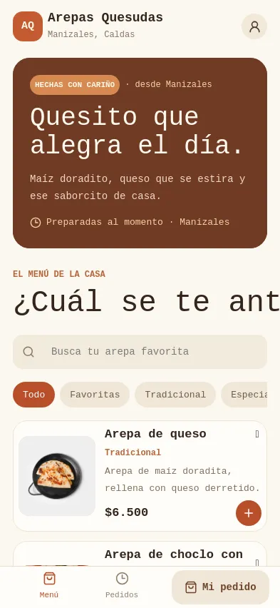 Arepa Quesuda App
