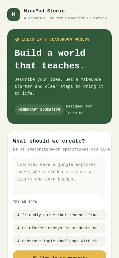 MineMod AI Creator