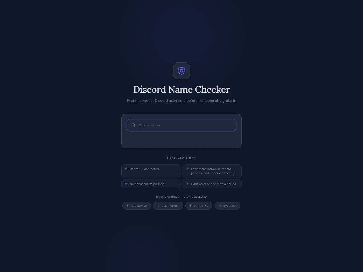 Discord Name Checker