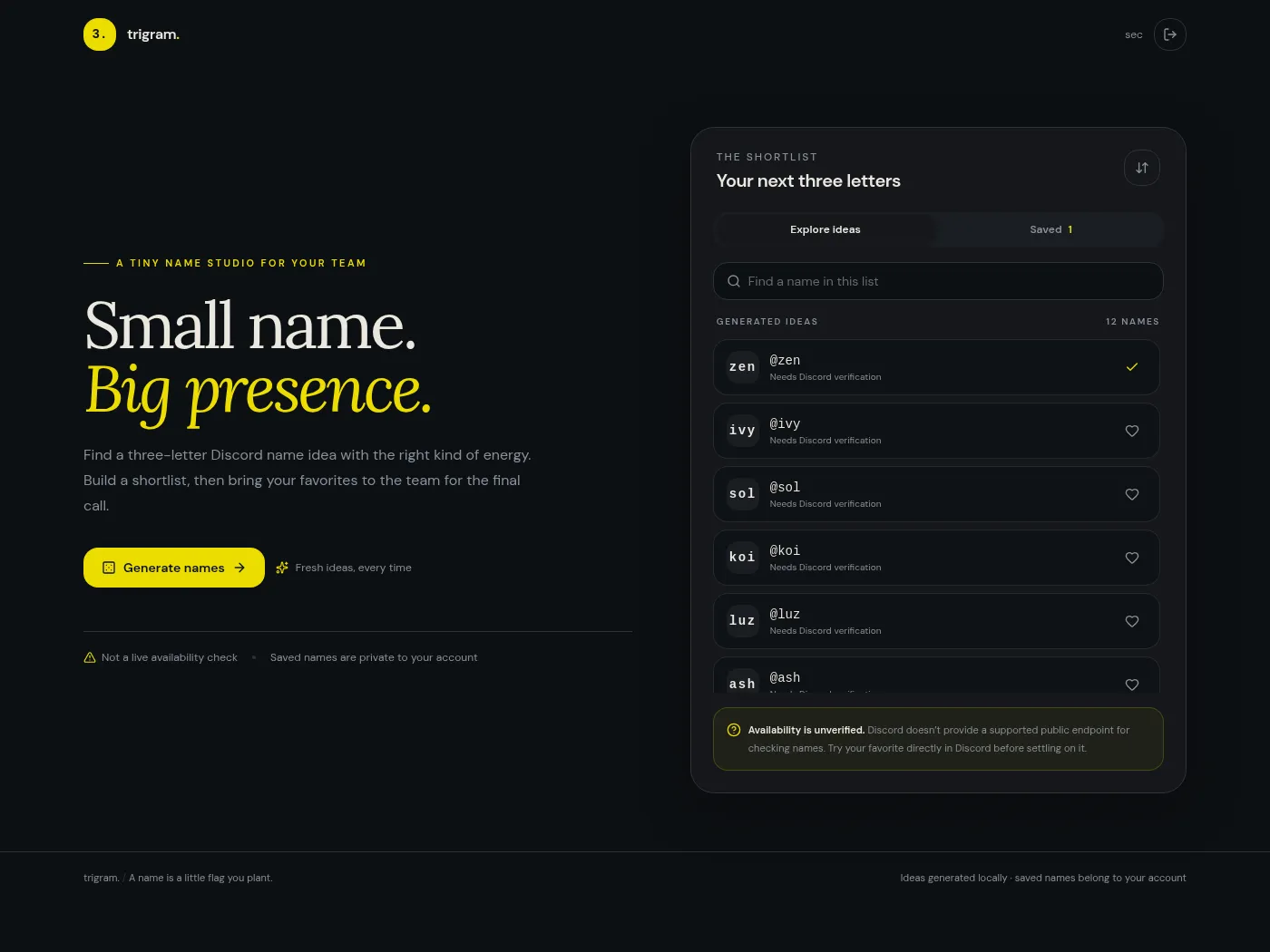 Discord Name Finder