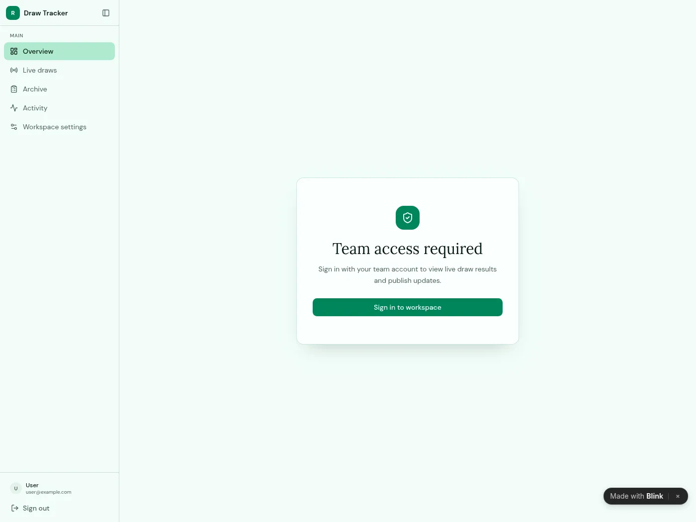 RealTime Draw Tracker