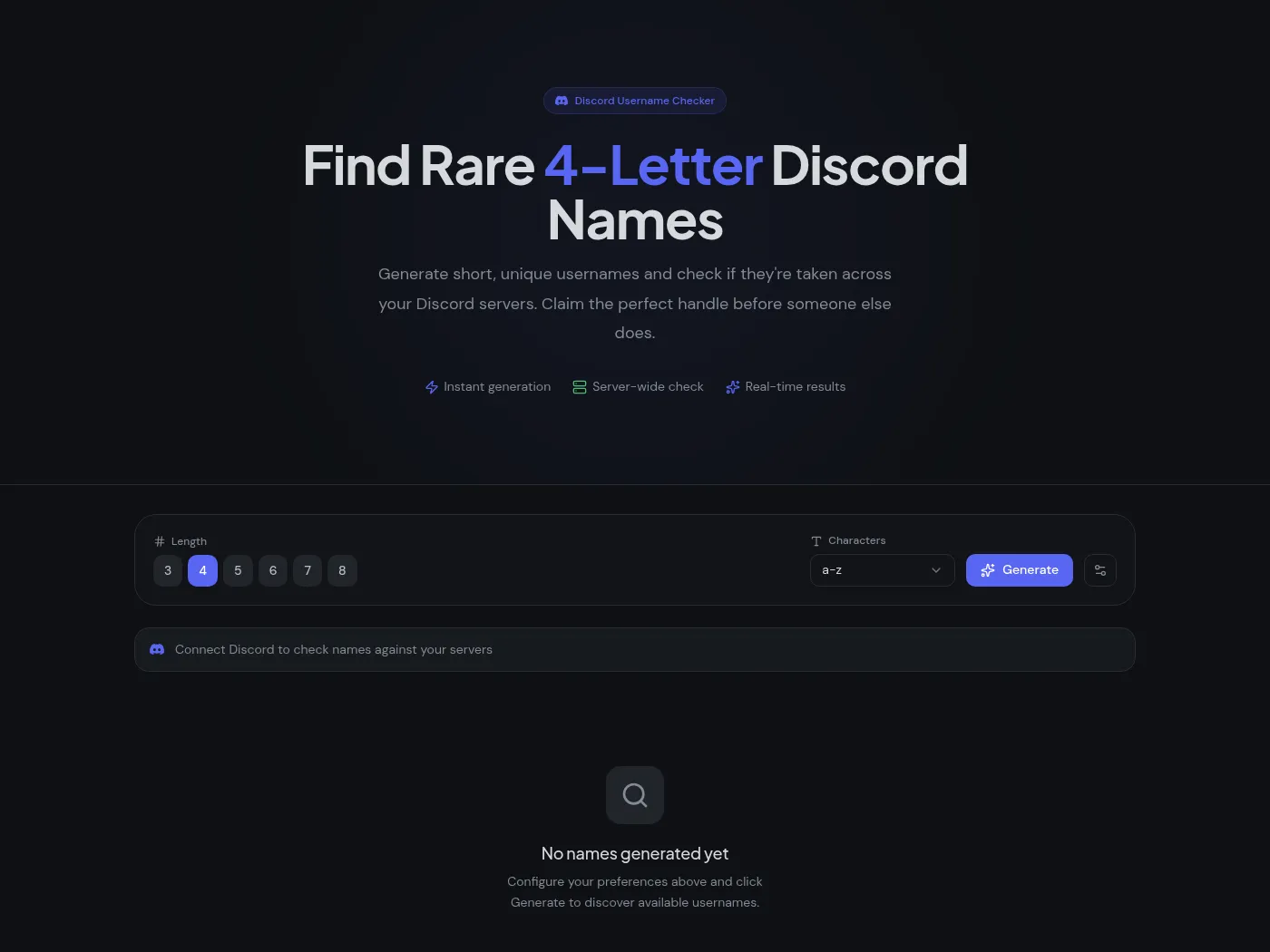 Discord Name Finder