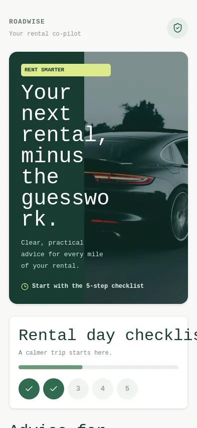 Car Rental Advice App
