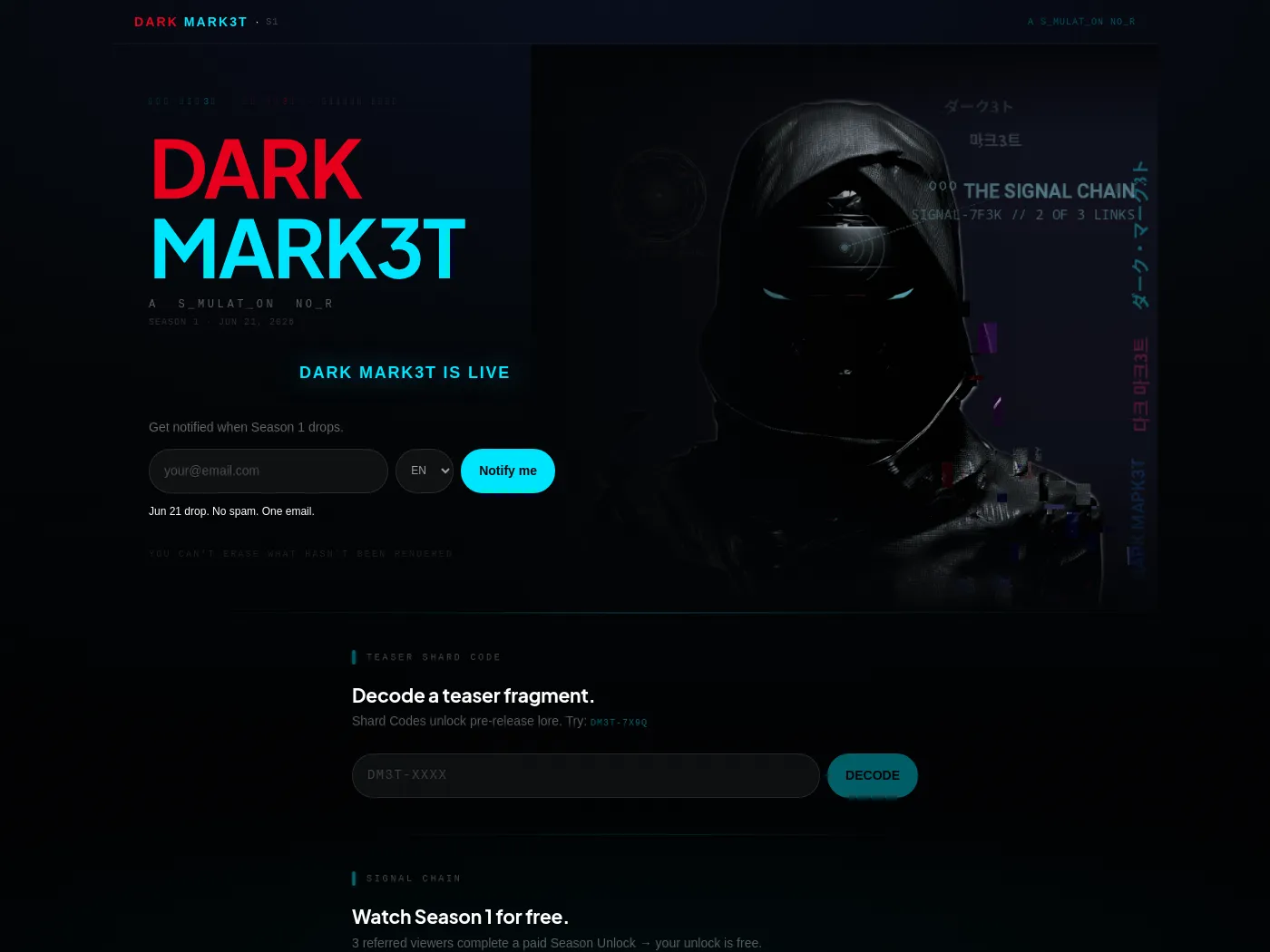 DARK MARK3T Workspace