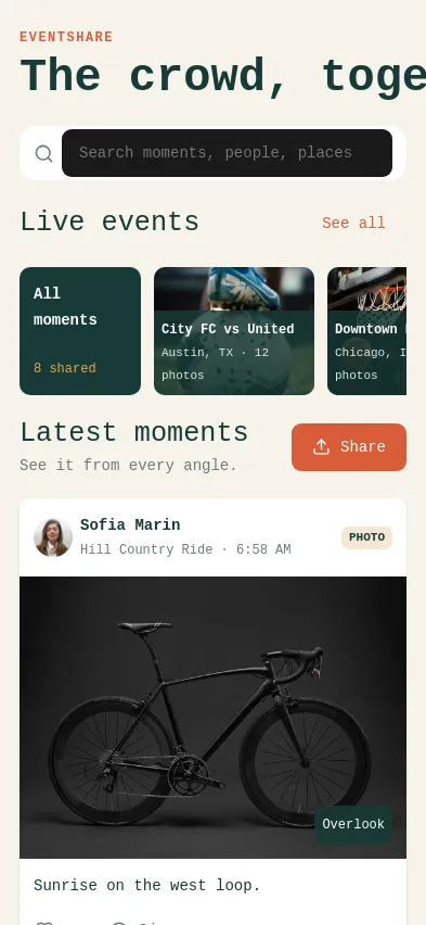 EventShare Social App