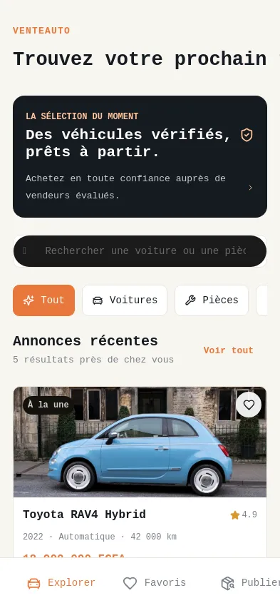 VenteAuto Mobile
