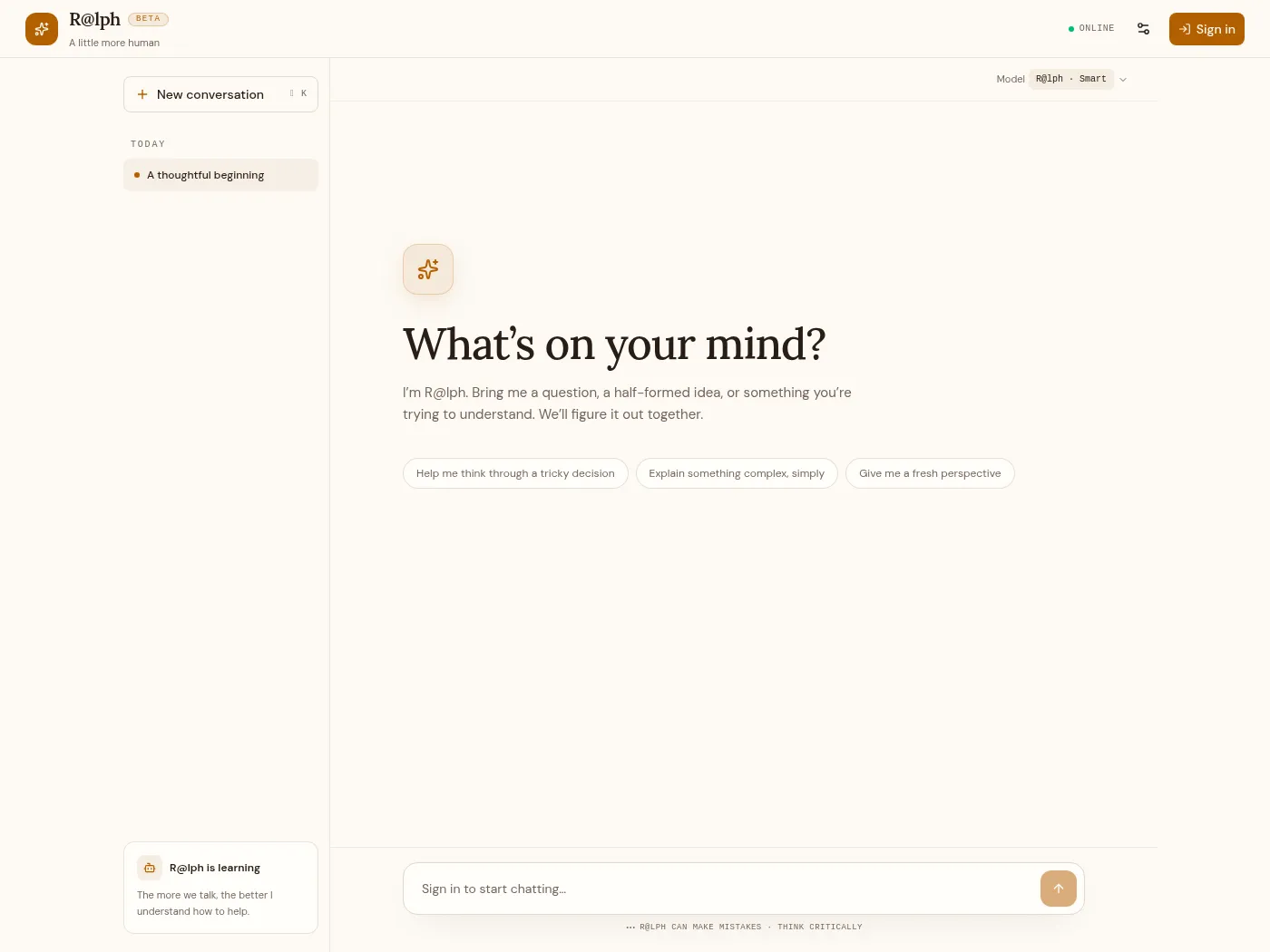 R@lph AI Chat Agent