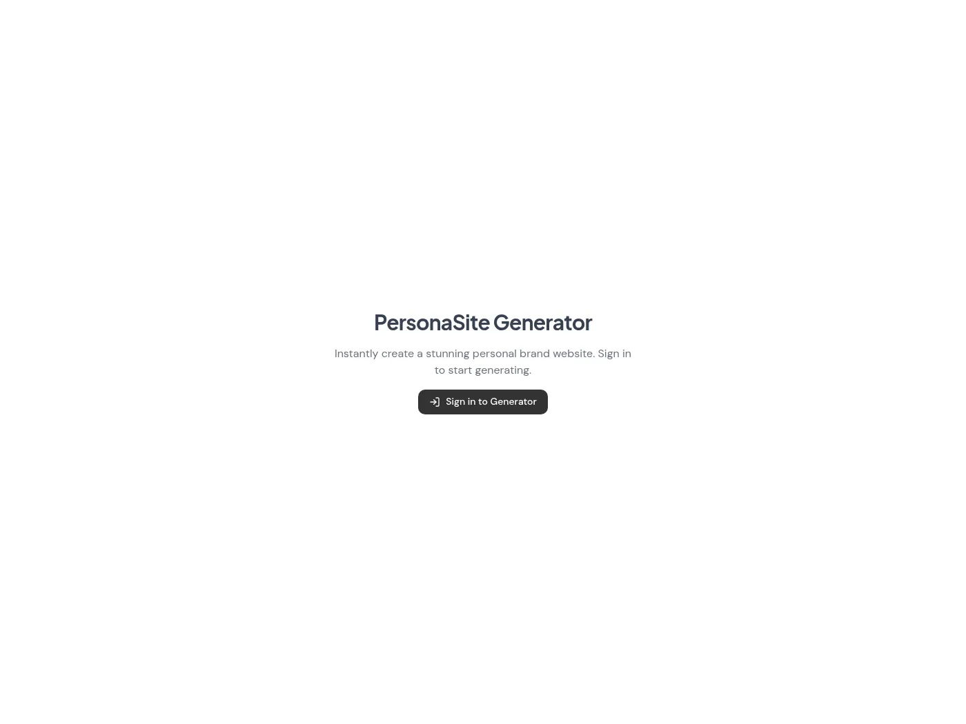 PersonaSite Generator