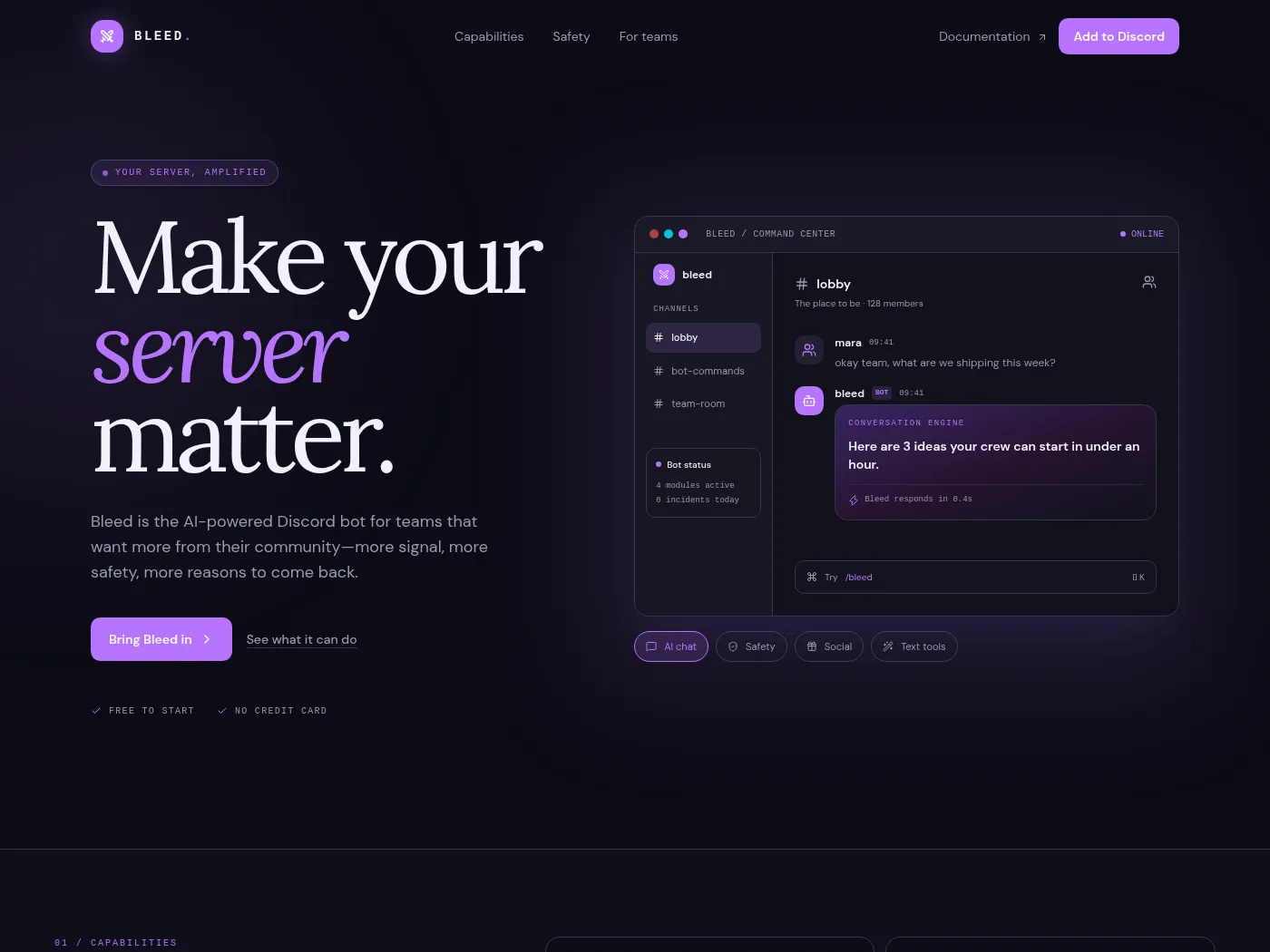 Bleed Discord AI Bot