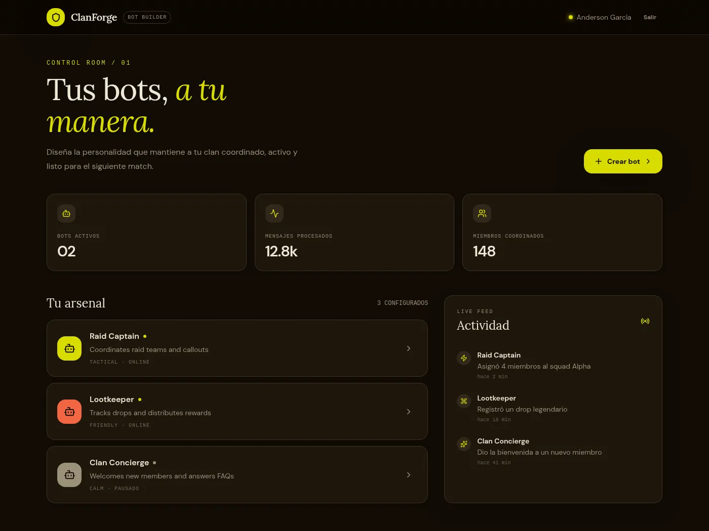 Clan Bot Builder
