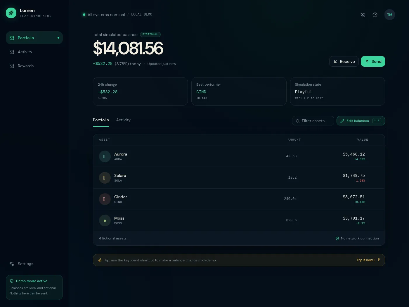 Exodus Wallet Simulator