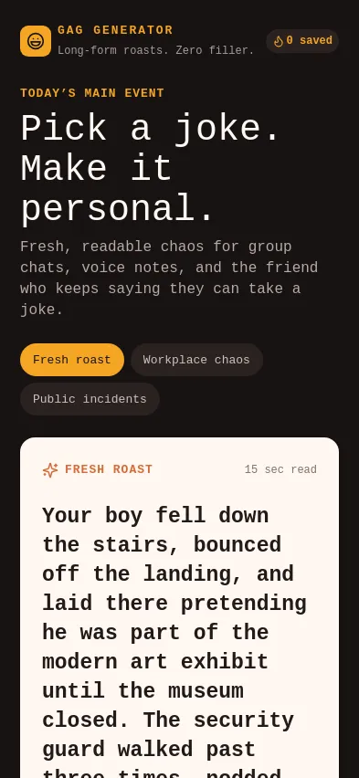 Gag Generator Mobile