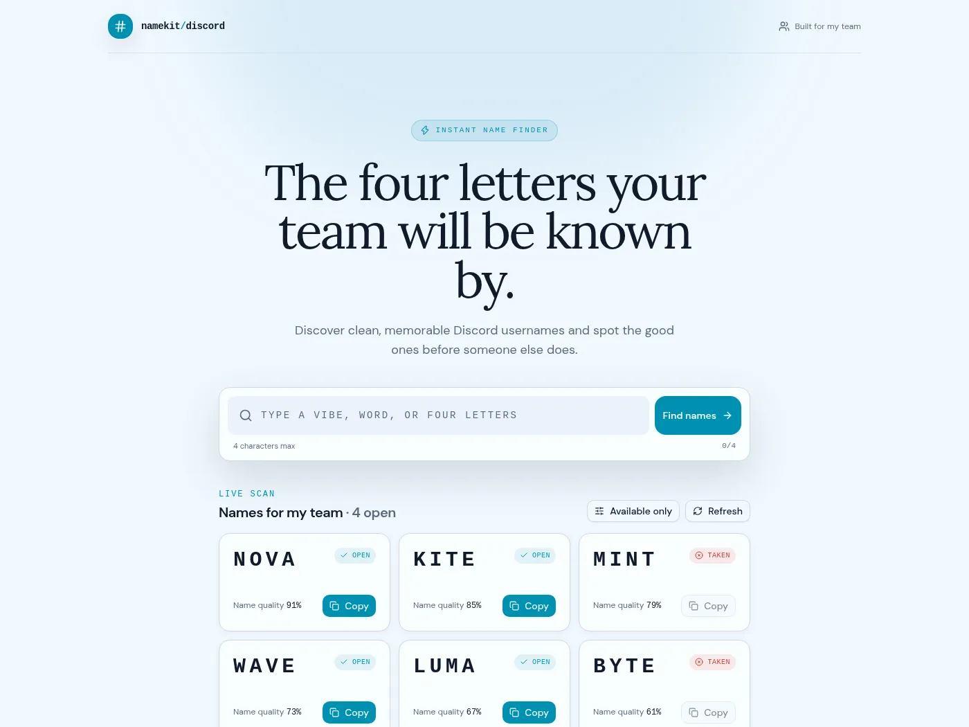 4Letter Discord Finder