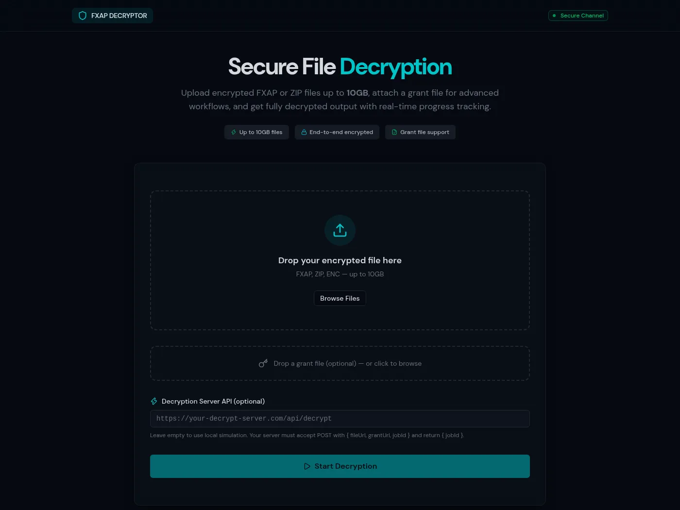 FXAP Decryptor Platform