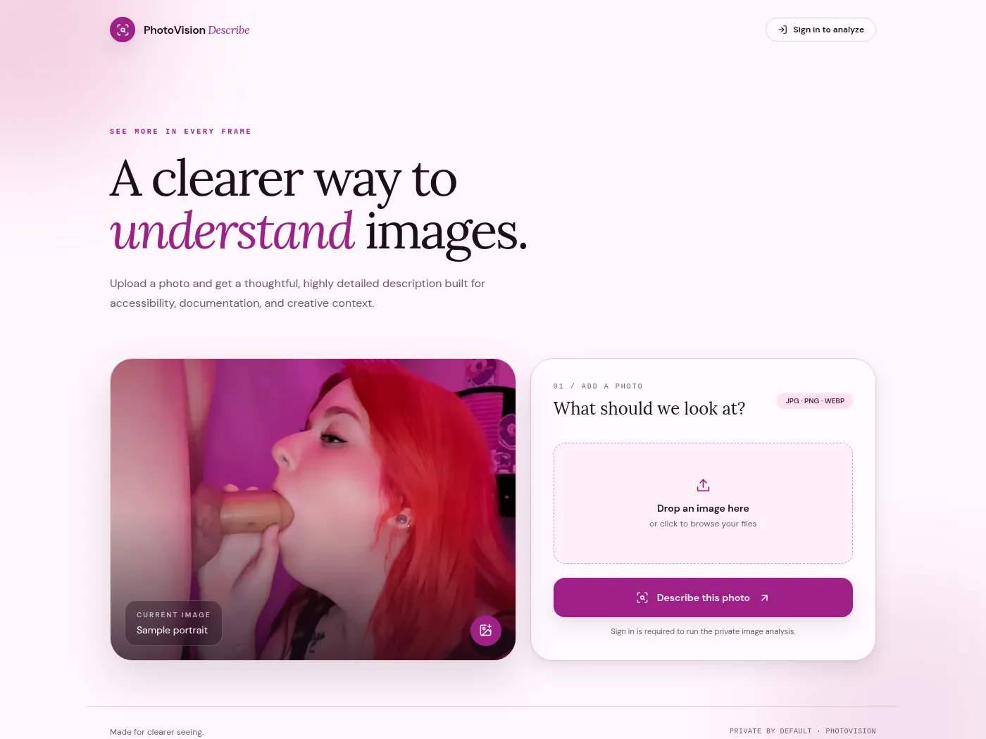 PhotoVision Describe