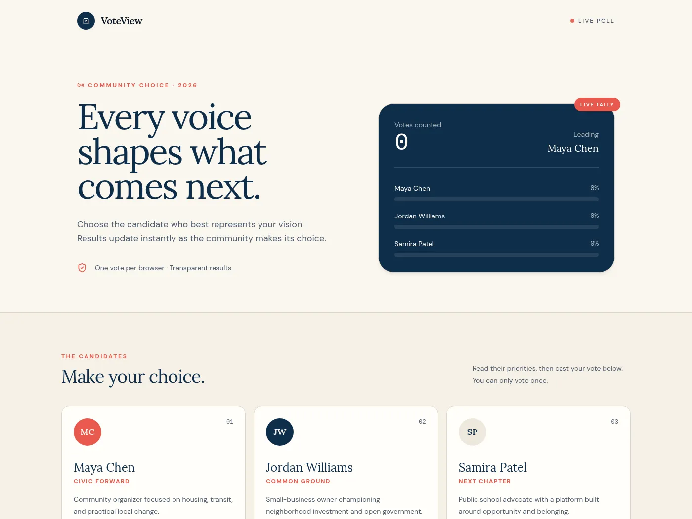 VoteView Web App