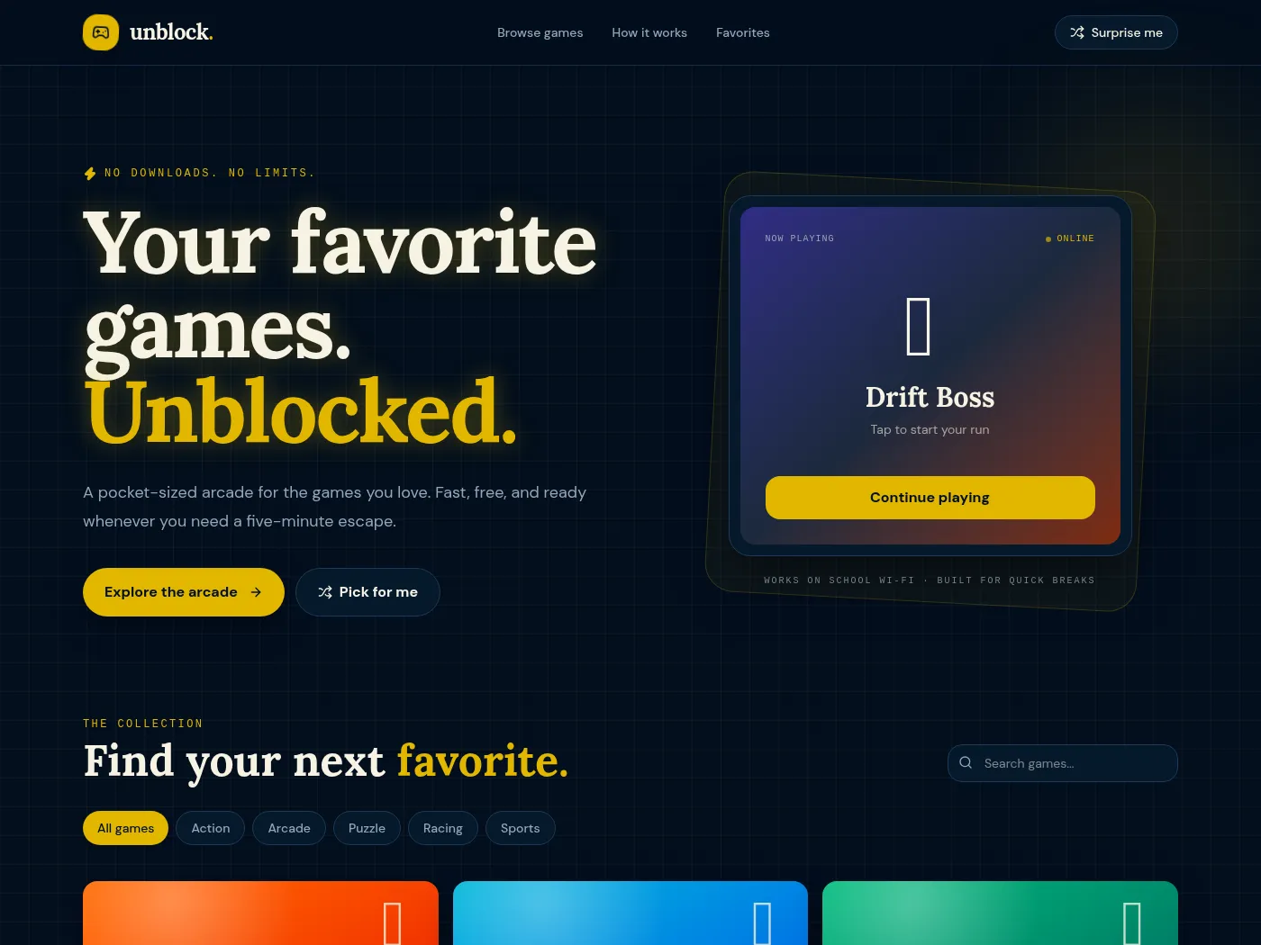 Unblock Arcade