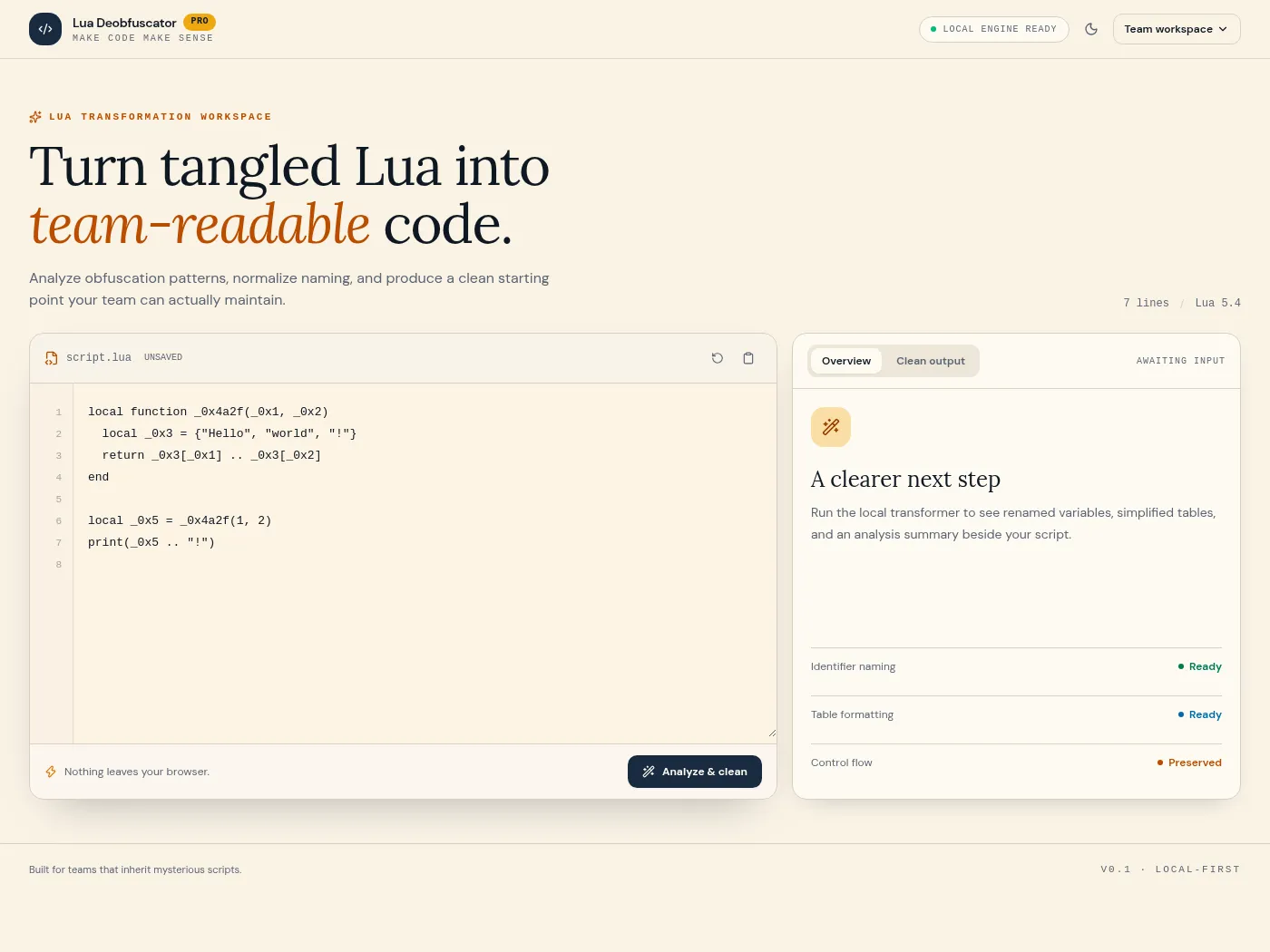 Lua Deobfuscator Pro