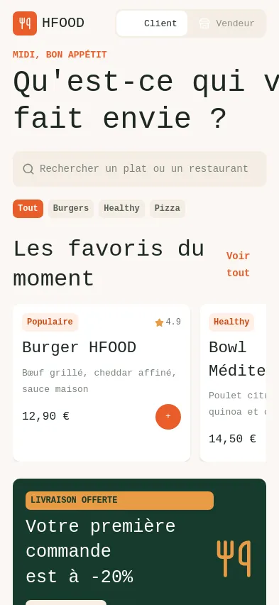 HFOOD Food Ordering App