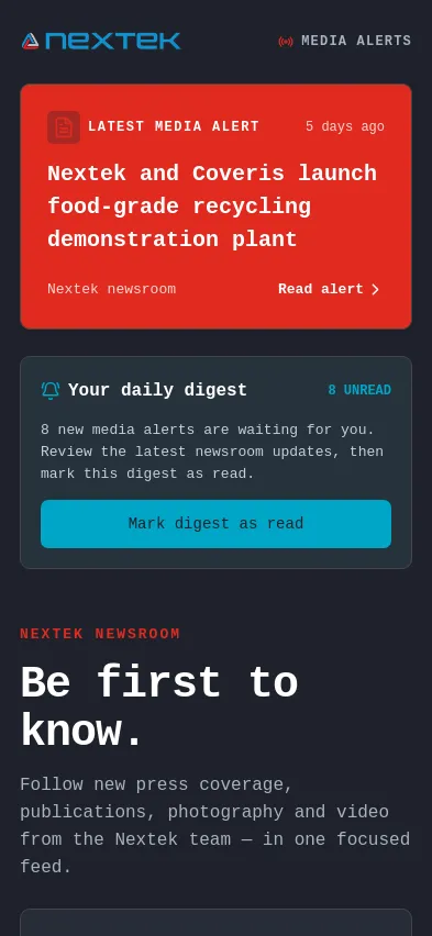 Nextek Media Alert