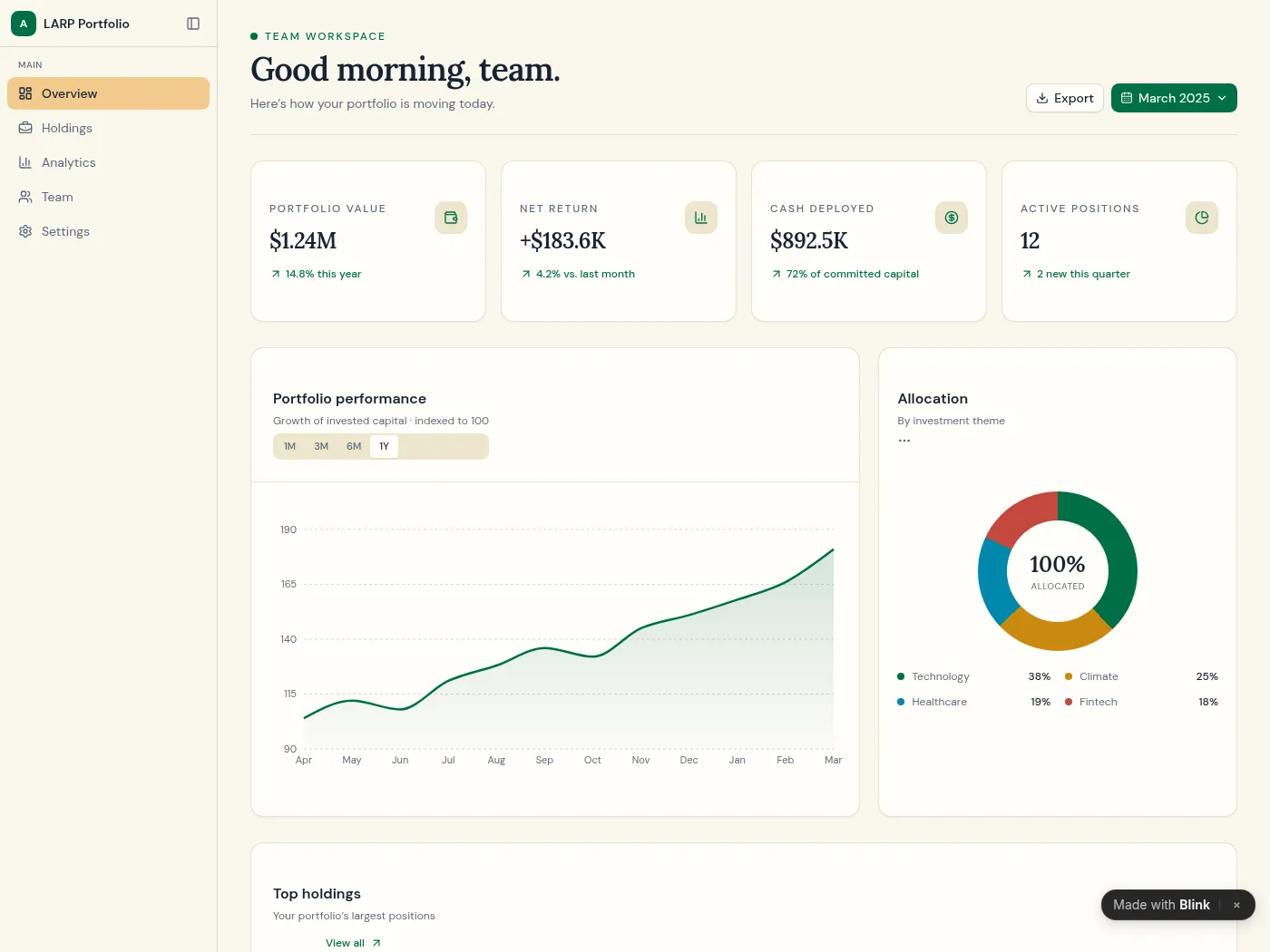 LARP Portfolio Tracker
