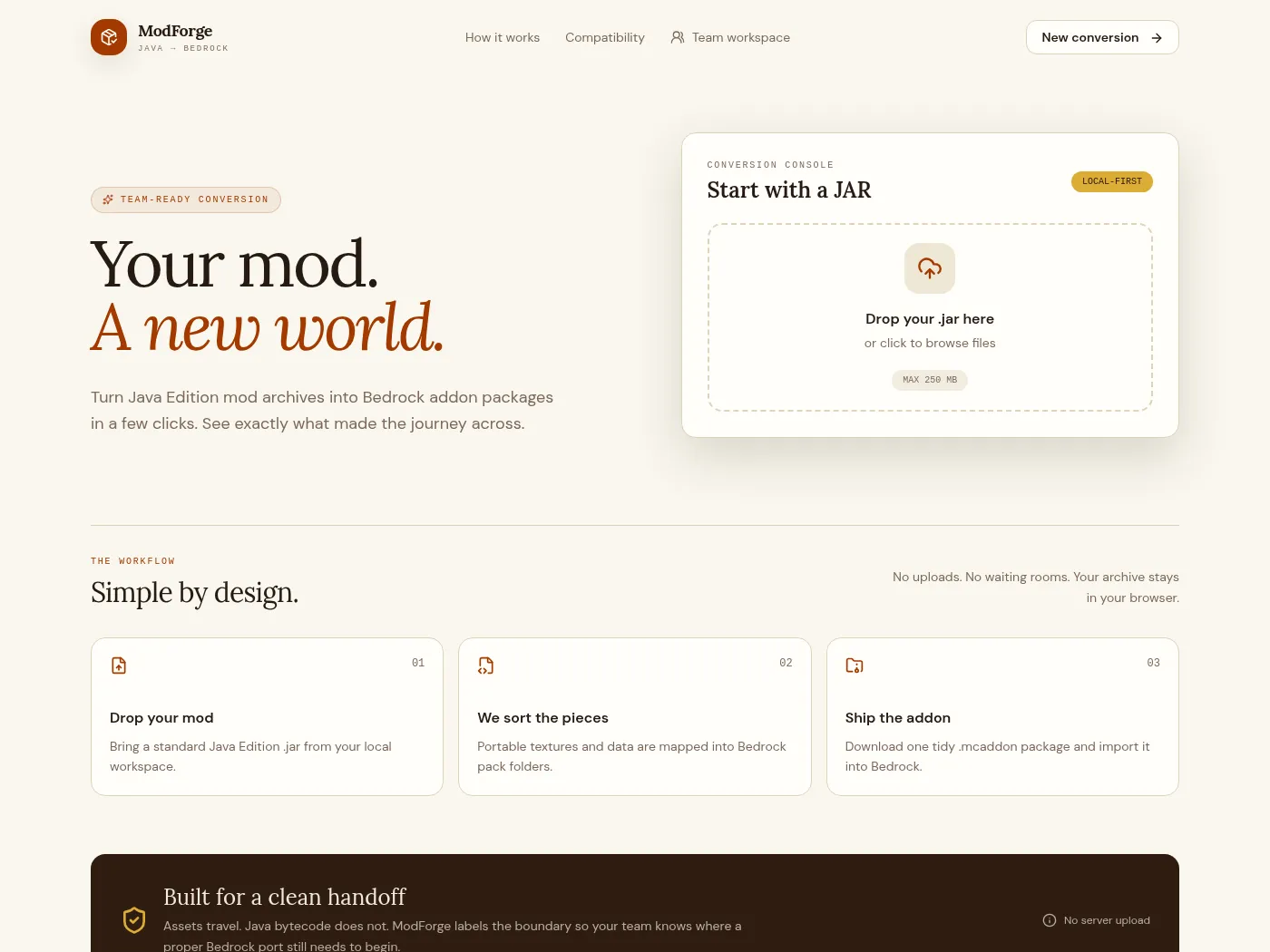 Mod2McAddon Converter
