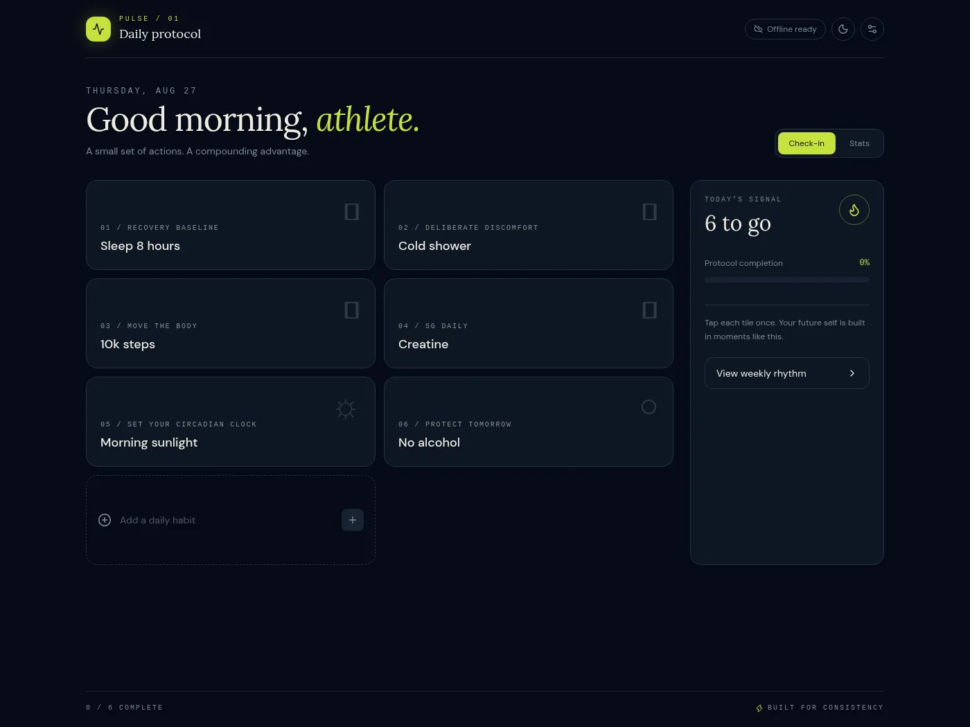 Biohacker Habit Tracker zakaria