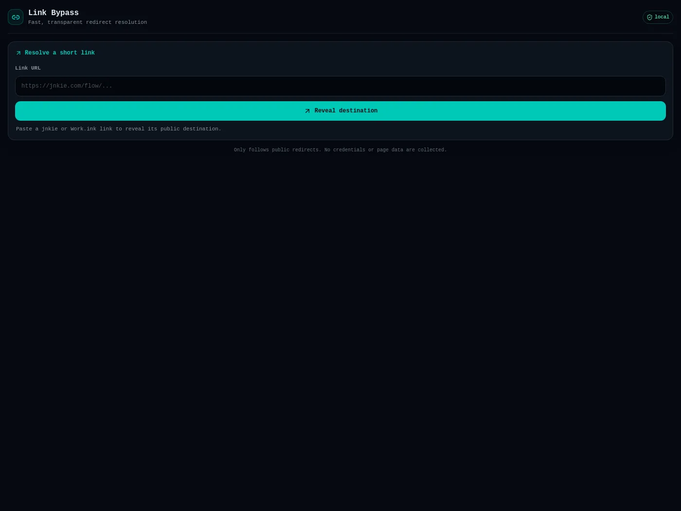 Jnkie Link Bypass