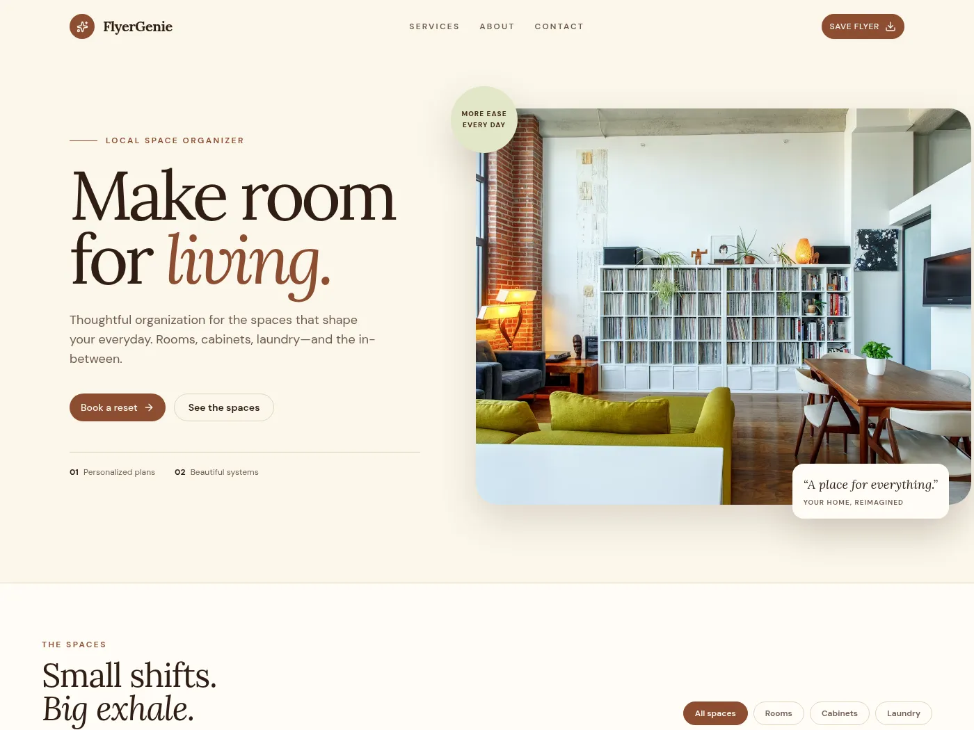 FlyerGenie: Space Organizer
