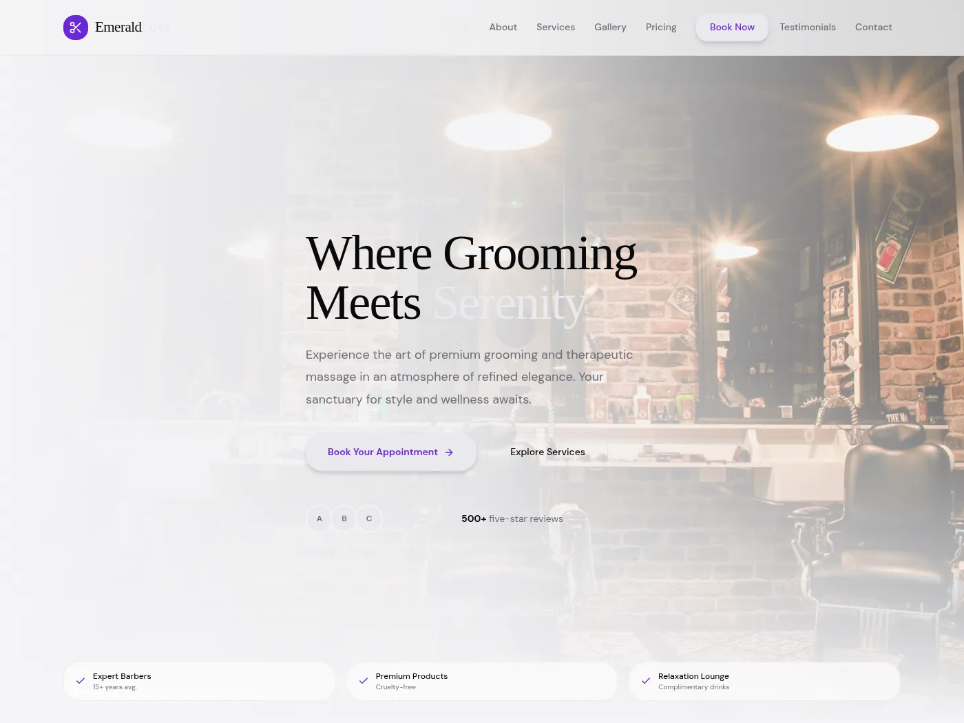 Emerald Luxe Spa Website