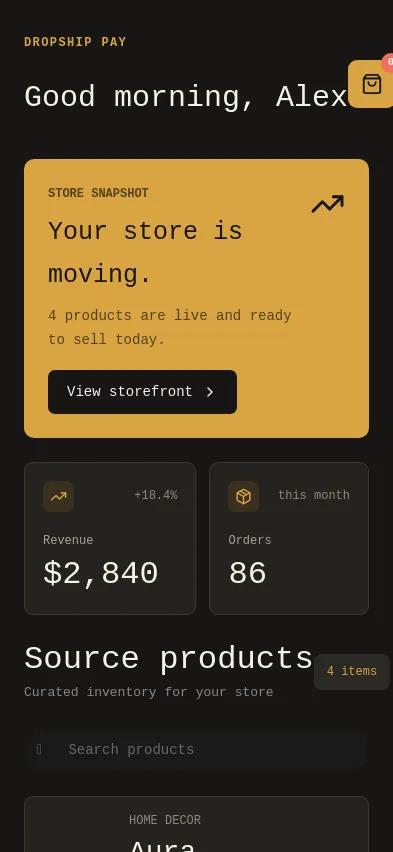 DropShip Pay Mobile