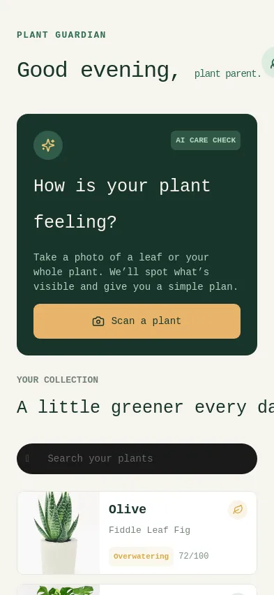Plant Guardian AI