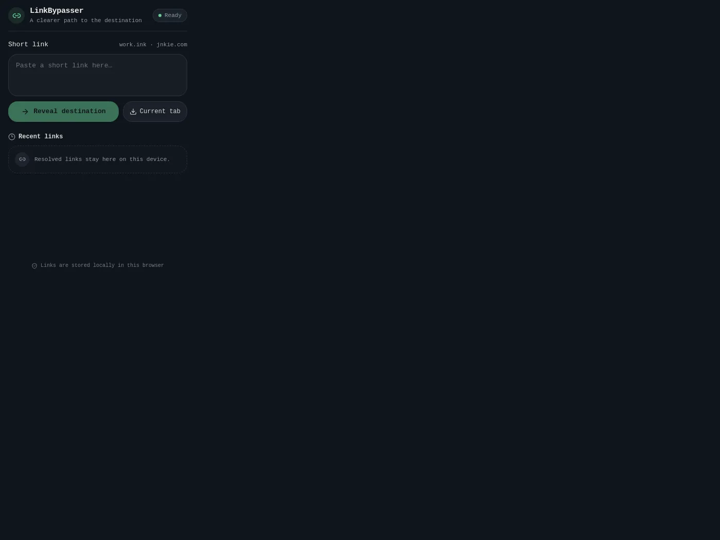 LinkBypasser Extension