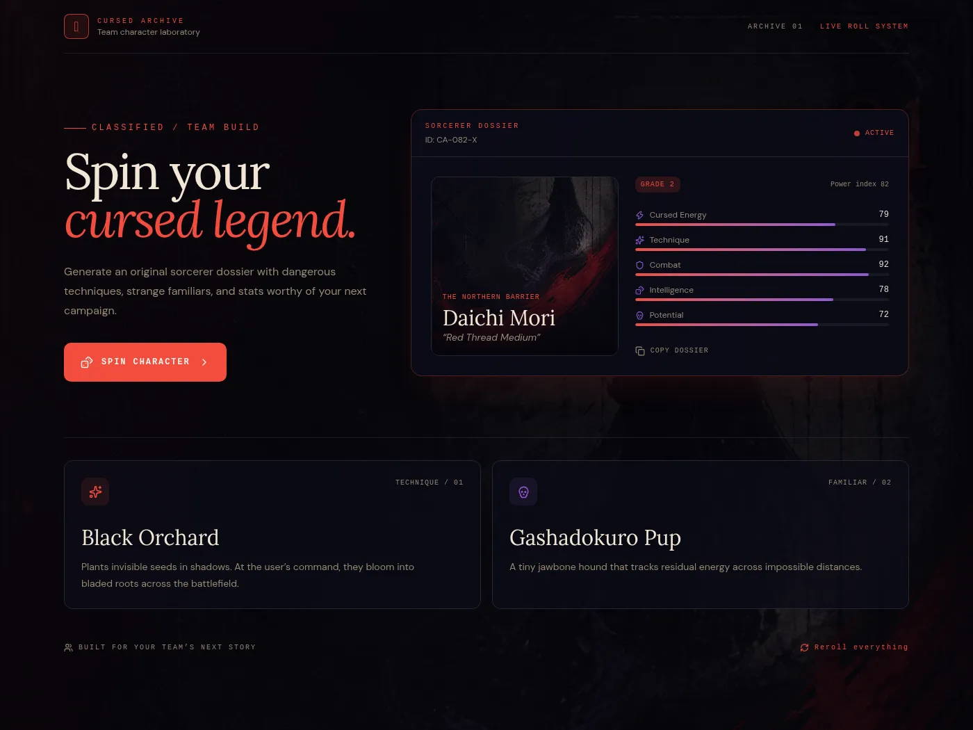 JJK Character Spinner