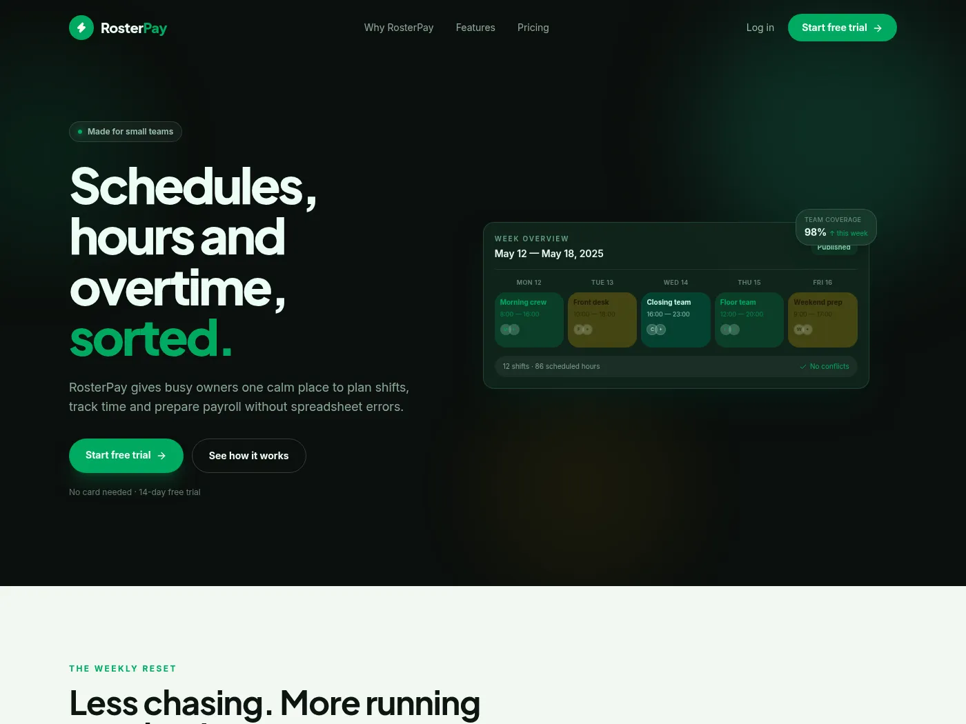RosterPay Shift Suite