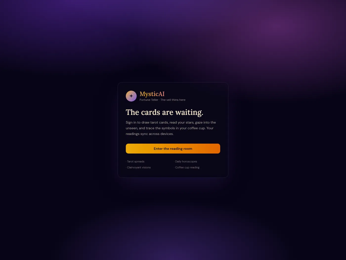 MysticAI Fortune Teller