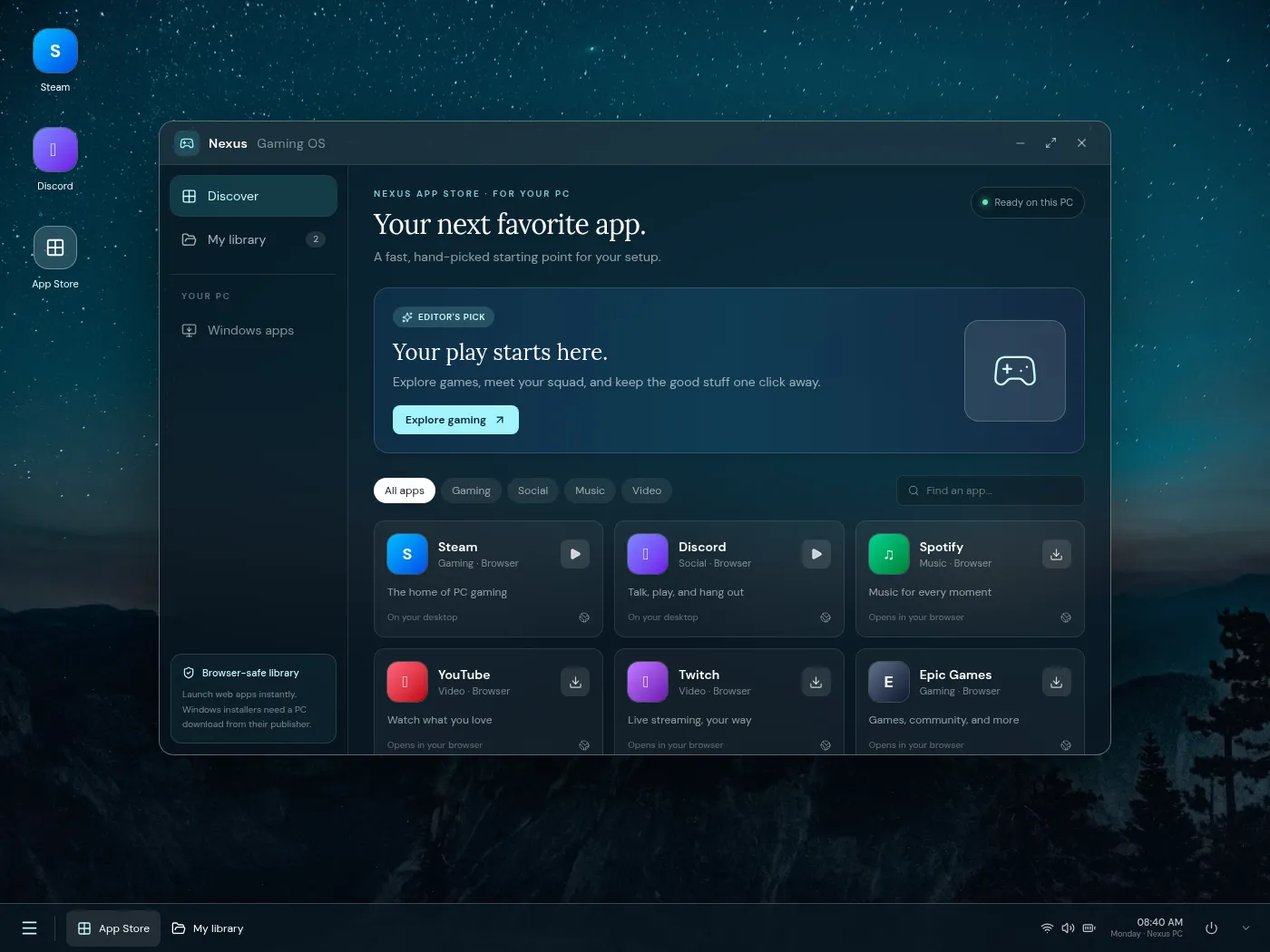 Nexus Gaming OS [Ver: 1.0]