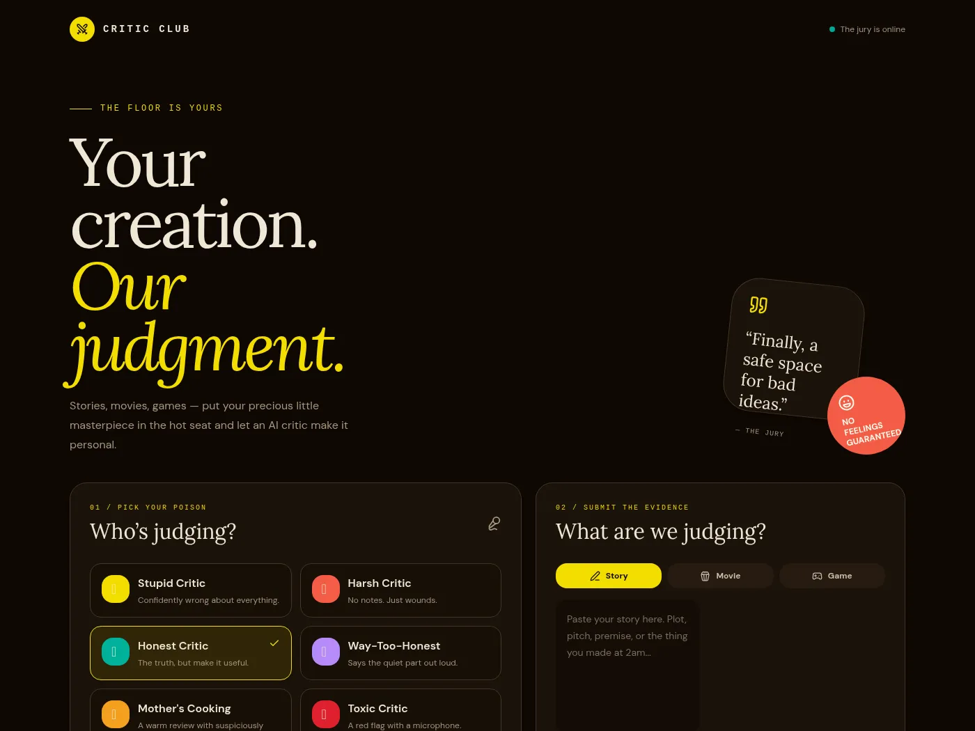 AI Critic Playground