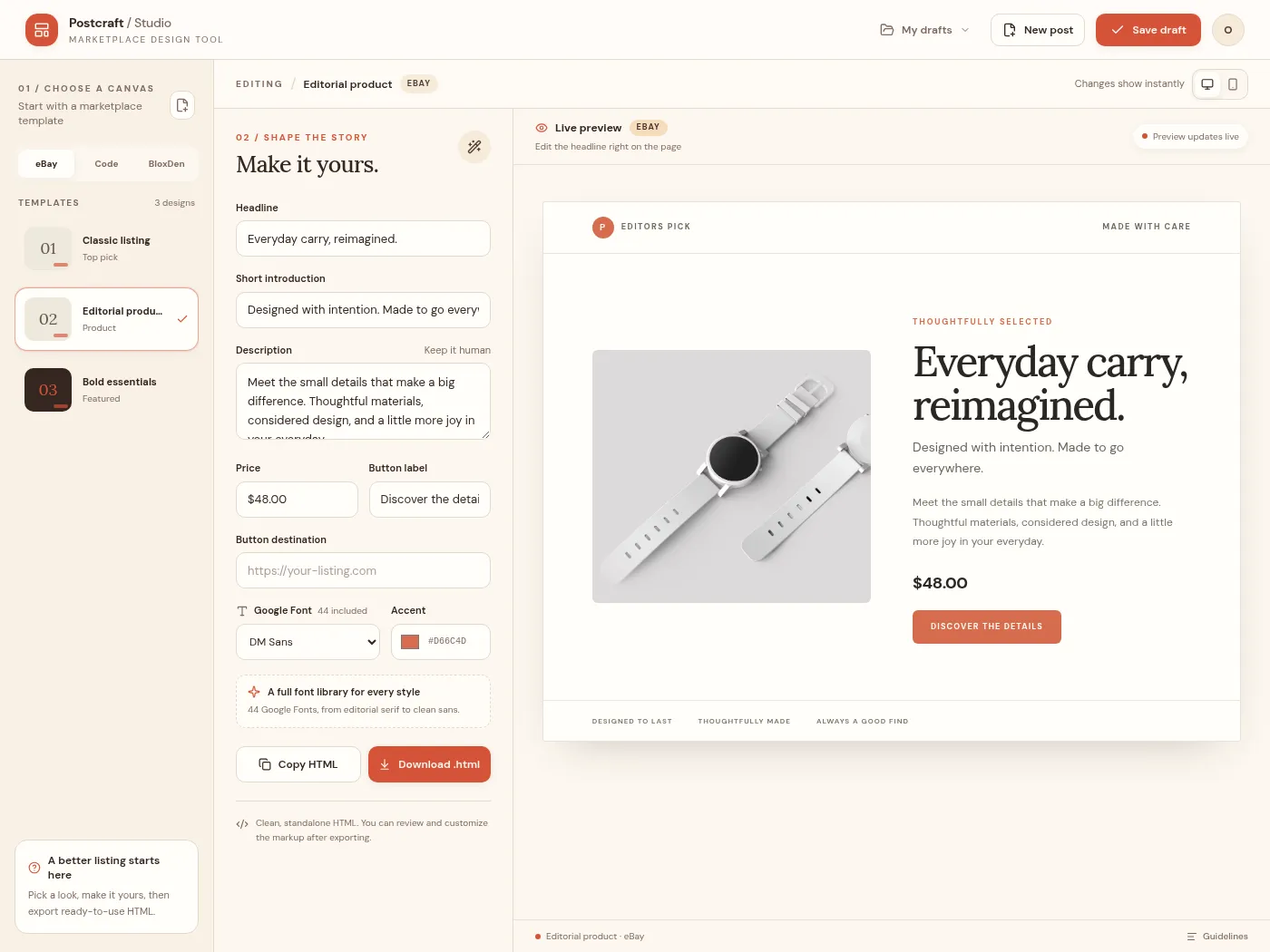 HTML Post Builder Pro