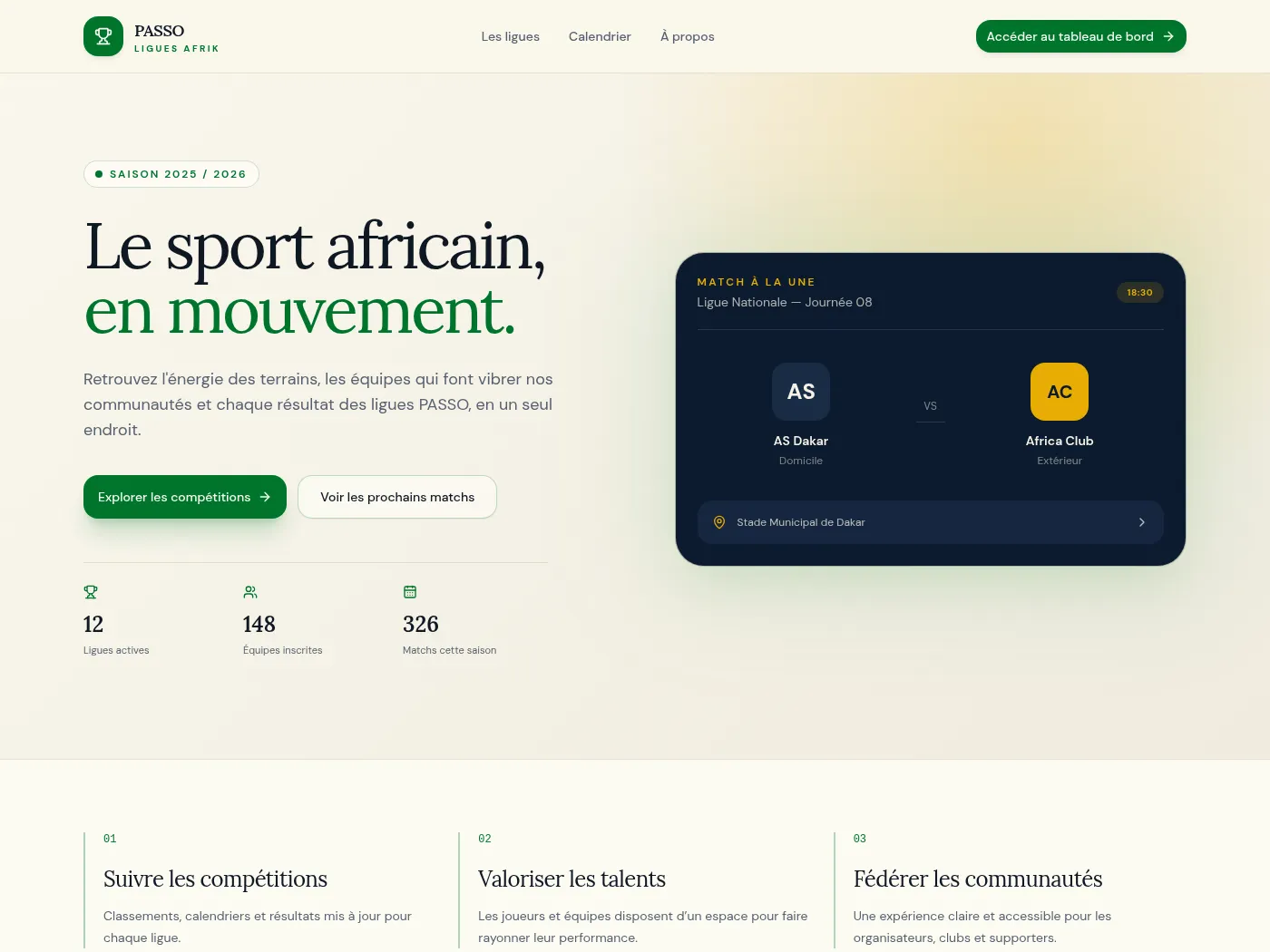 PASSO Ligues Afrik Web