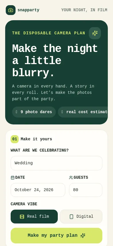 SnapParty Event Planner