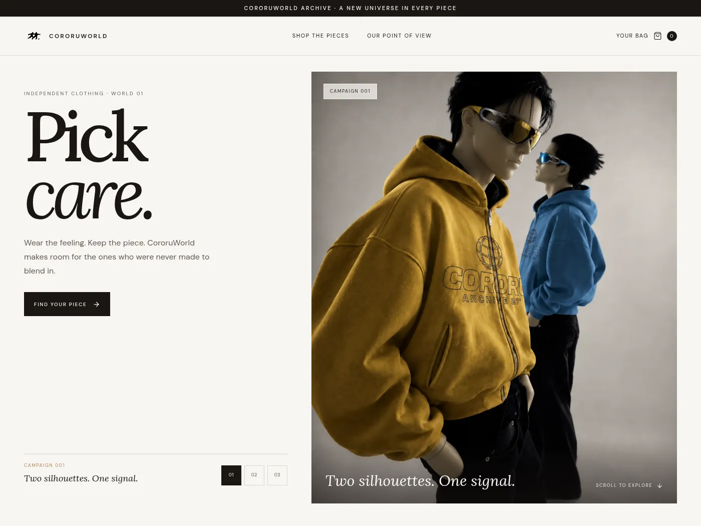 CororuWorld Fashion Site
