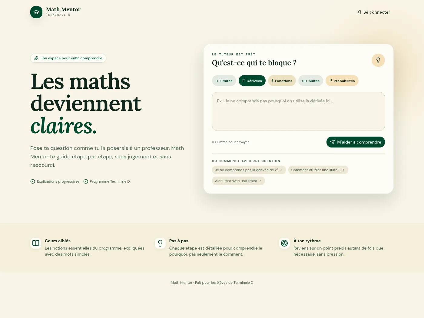 Math Mentor Terminale D