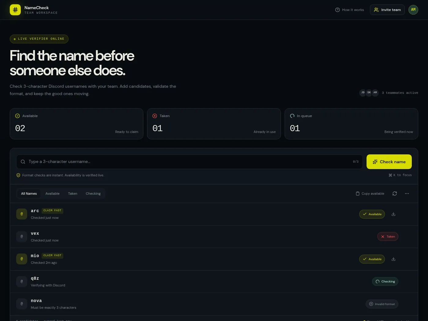 Discord NameCheck