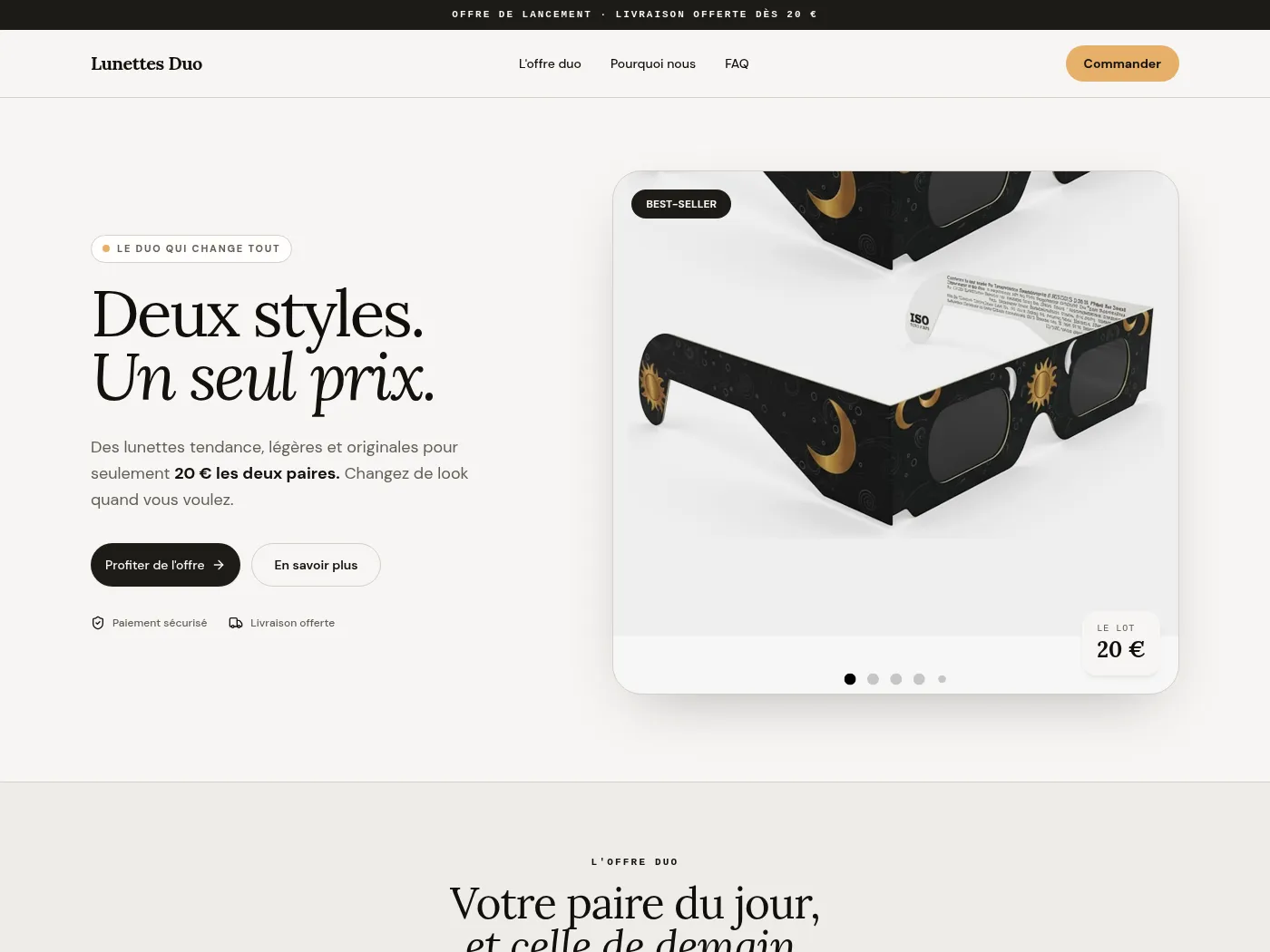 Lunettes Duo Express