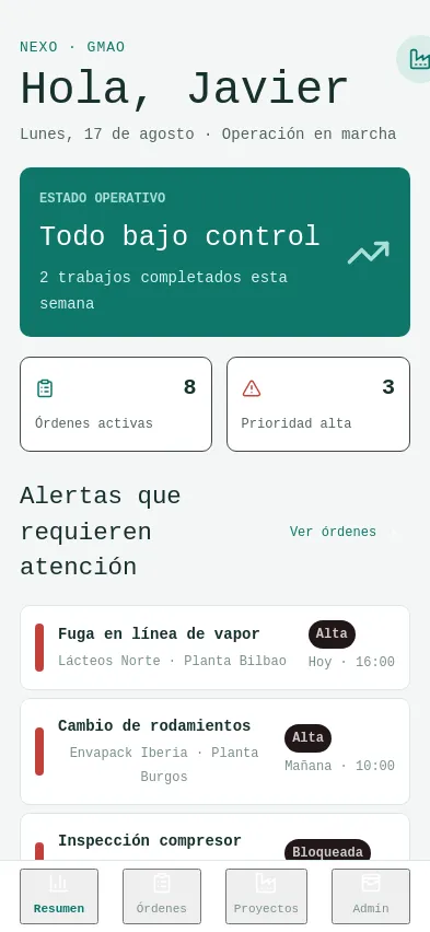 Gestor GMAO Mobile