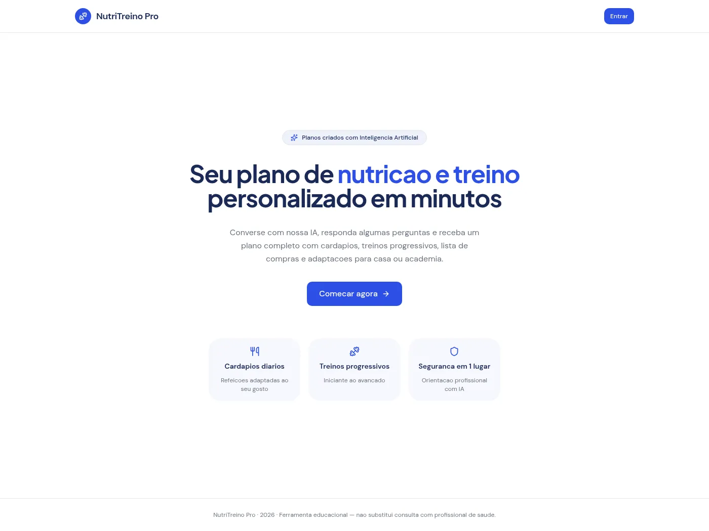 NutriTreino Pro