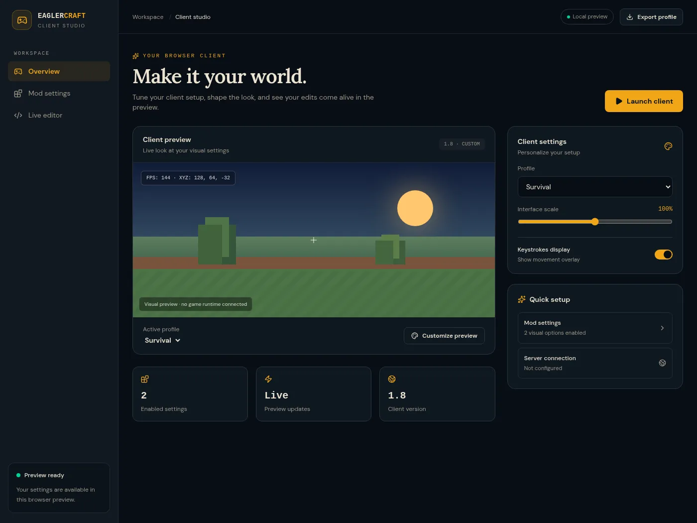 Eaglercraft Mod Web Client